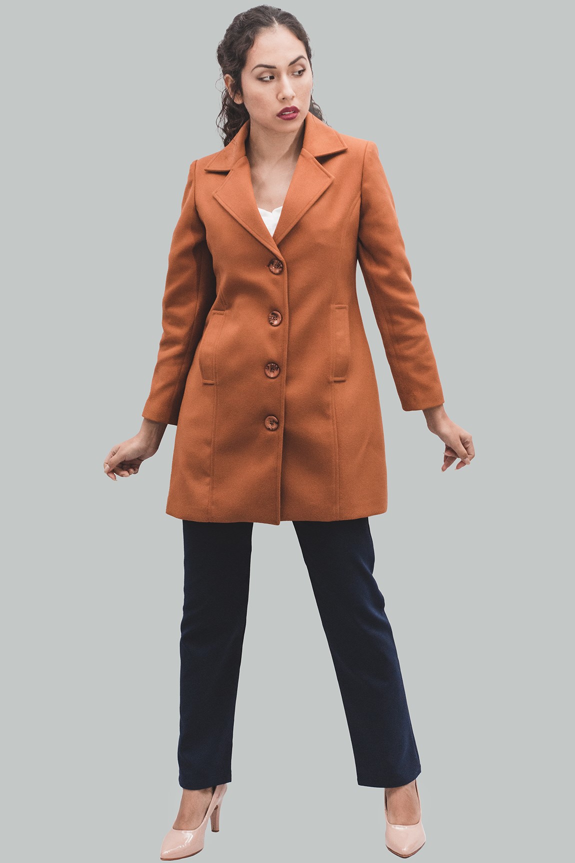 Saco color camel Aurora - TRONOS BOUTIQUE